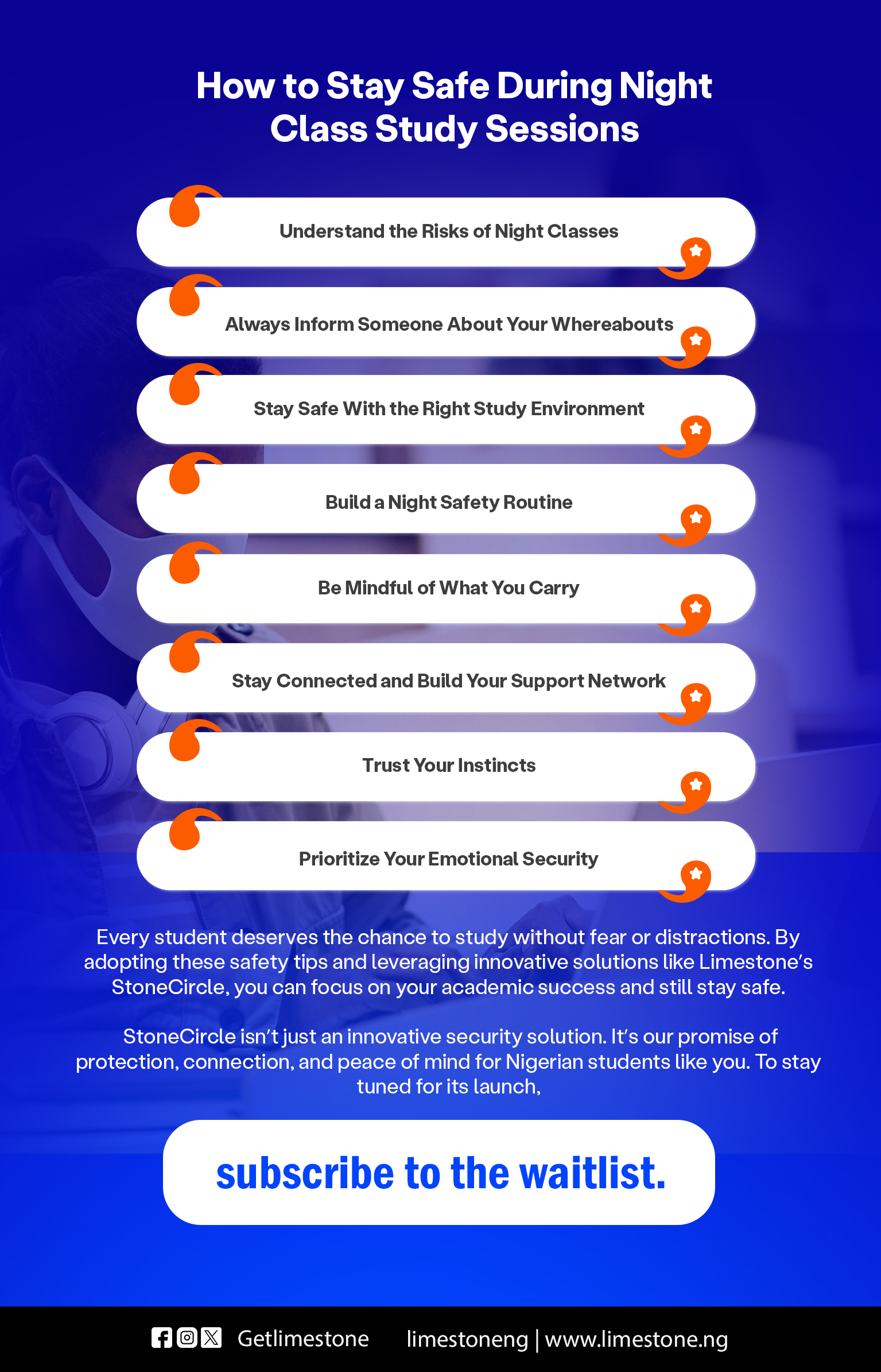 How to Stay Safe During Night Class Study Sessions - Limestone